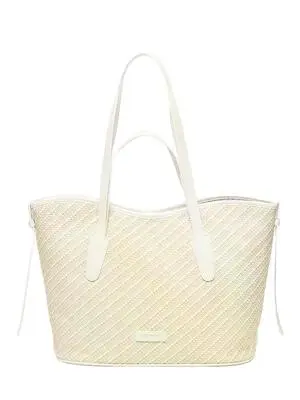 COCCINELLE Woven Diagonal-Pattern Tote Bag
