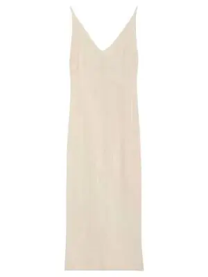 Marc O'polo Ribbed Slip Midi Dress - Yellow