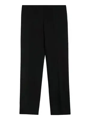 THE ROW Straight-leg Wool-silk Trousers - Black
