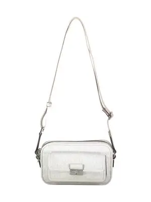 Michael Kors Bradshaw Monogram Shoulder Bag - White