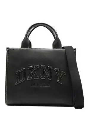 Dkny Logo Embroidered Tote - Black