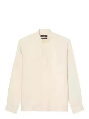 Marc O'polo Band-collar Button-up Shirt - Neutrals