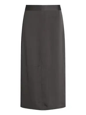 TOTEME Satin-crepe Midi Skirt - Dark Gray