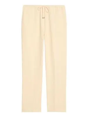 TOTEME Tencel™ Lyocell And Linen-blend Wide-leg Pants - Cream