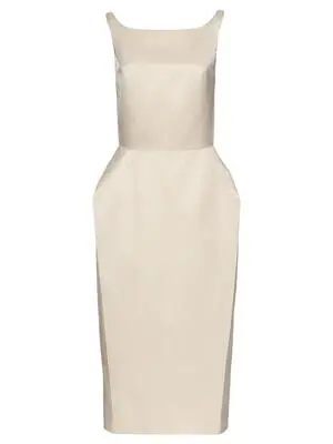 Magda Butrym Linen-blend Midi Dress - Ivory