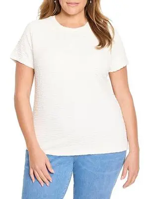 NIC+ZOE Textured Tee - Paper White