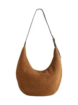 Madewell Suede Shoulder Bag - Dried Acorn