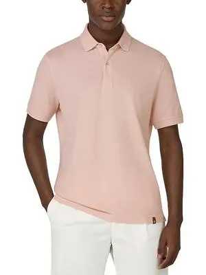 Boggi Milano Cotton Pique Polo Shirt - Pink