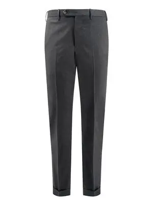 PT TORINO Stretch Wool Master Fit Trousers - Grey