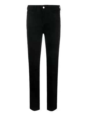 Emporio Armani Mid-rise Slim-fit Jeans - Black