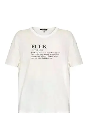R13 Graphic Print Cotton T-shirt - White