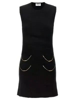 Moschino Chain-embellished Mini Dress - Black