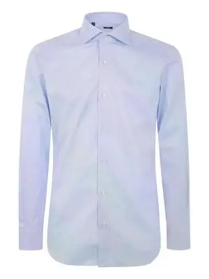 BARBA NAPOLI Button-down Cotton Shirt - Blue