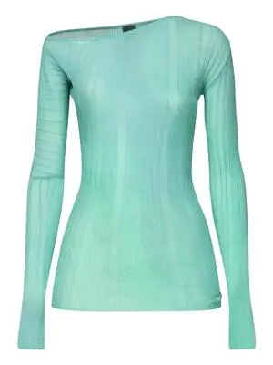 Pinko Ribbed Long-sleeve Top - Green