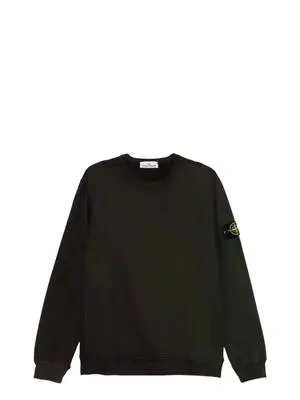 Stone Island Logo-patch Crew-neck Sweatshirt - Grey