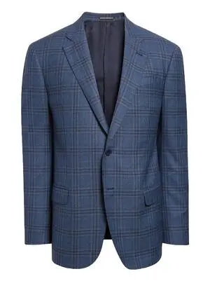 EMPORIO ARMANI Plaid Virgin Wool Sport Coat