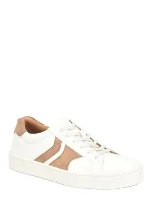 BØRN Beck Tie Low Top Sneaker - White Leather/taupe
