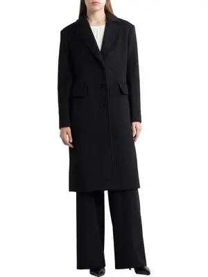 Michael Kors Fitted Longline Coat Black