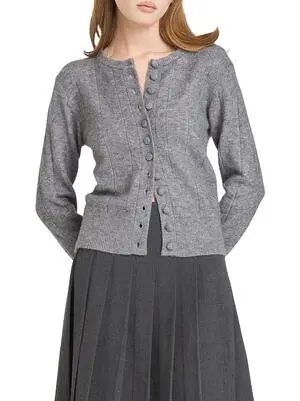 WAYF Cassie Cardigan Heather Grey