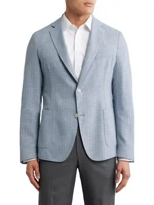 BOSS Hanry Slim Fit Textured Sport Coat - Dark Blue