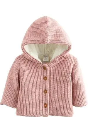Nordstrom Fleece Lined Hooded Cardigan - Pink Zephyr