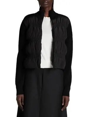 Moncler Mixed Media Down Jacket - Black