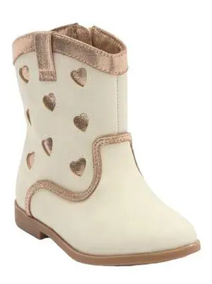 TUCKER + TATE Heart Cutout Western Boots - Gold Multi