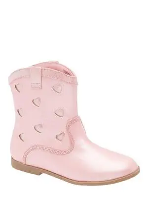 TUCKER + TATE Heart Cutout Western Boots - Pink Multi