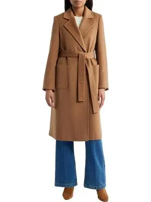 Sam Edelman Longline Wrap Coat - Vicuna