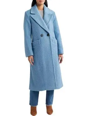 Bcbgmaxazria Double-Breasted Bouclé Coat Misty