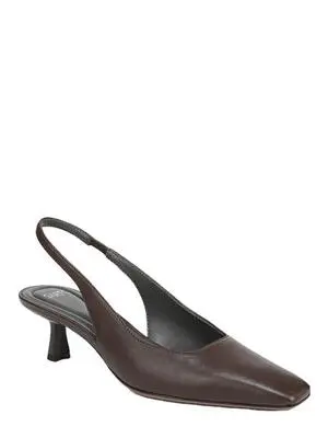Franco Sarto Raven Slingback Kitten Heel Pumps - Chocolate Brown