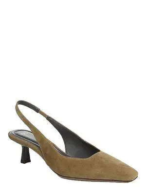 Franco Sarto Raven Slingback Kitten Heel Pumps - Moss Green