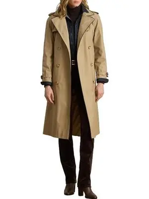 Ralph Lauren Double-breasted Belted Rain Coat - Sand