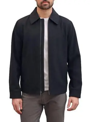 Bagatelle Zip Up Blouson Jacket - Black Plaid