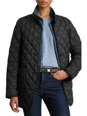 Ralph Lauren Diamond Quilted Puffer Jacket Black