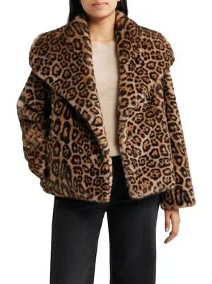Sam Edelman Faux Fur Jacket - Leopard