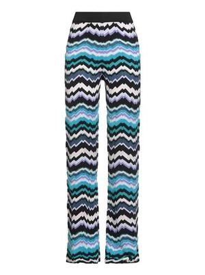 Missoni Pants In Viscose, Wool, And Polyamide Azure