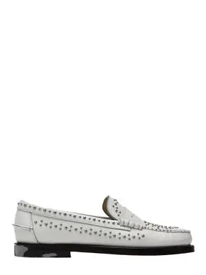 SEBAGO Dan Stud-embellished Loafers - White