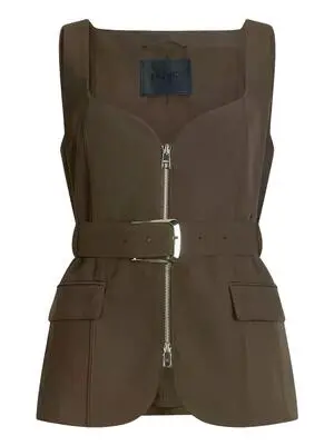 Liu Jo Belted Waistcoat - Green