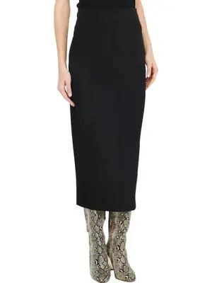 Liu Jo Midi Skirt With Back-zip Closure - Black