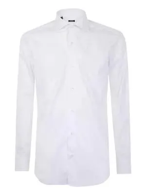 BARBA NAPOLI Long-sleeved Button-up Shirt - White