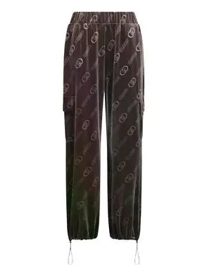 Liu Jo Logo Pattern Elastic-cuff Trousers - Brown