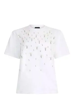 Liu Jo Stud-embellished T-shirt - White