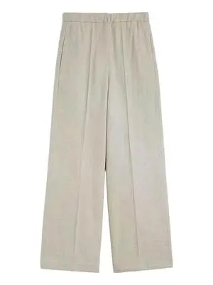 JIL SANDER Flannel Trousers - Neutrals
