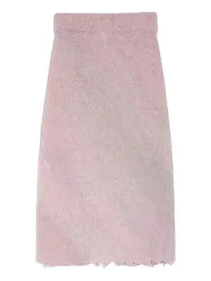 JIL SANDER Wool Knitted Midi Skirt - Pink