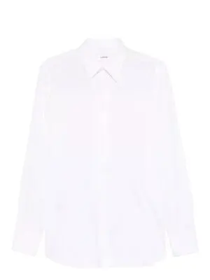 LARDINI Long-sleeve Poplin Shirt - White