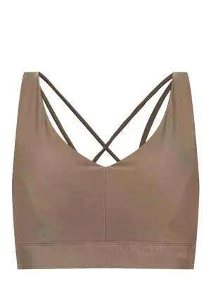 RETHINKIT STUDIOS Cross-back Cropped Top - Neutrals