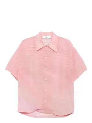 Séfr Sergio Grid-pattern Shirt - Pink