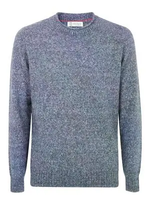 Brunello Cucinelli Speckled-effect Sweater - Blue