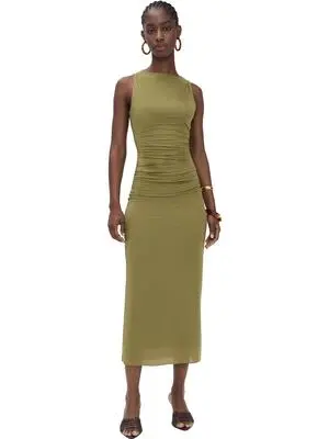 Sir The Label Cascina Twist Midi Dress - Olive